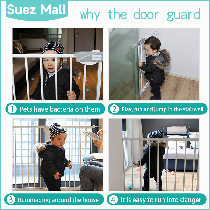 Suez Adjustable Pet Dog Cat Fence Baby Safety Door Auto Lock Gate Stair ...