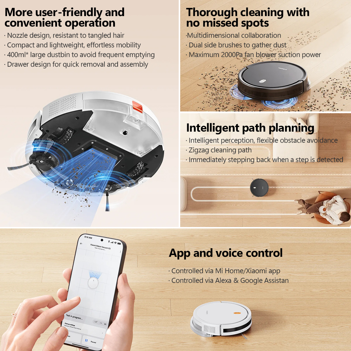 Xiaomi Robot Vacuum E5 Sweeping Robot Large Suction Household Sweeping ...