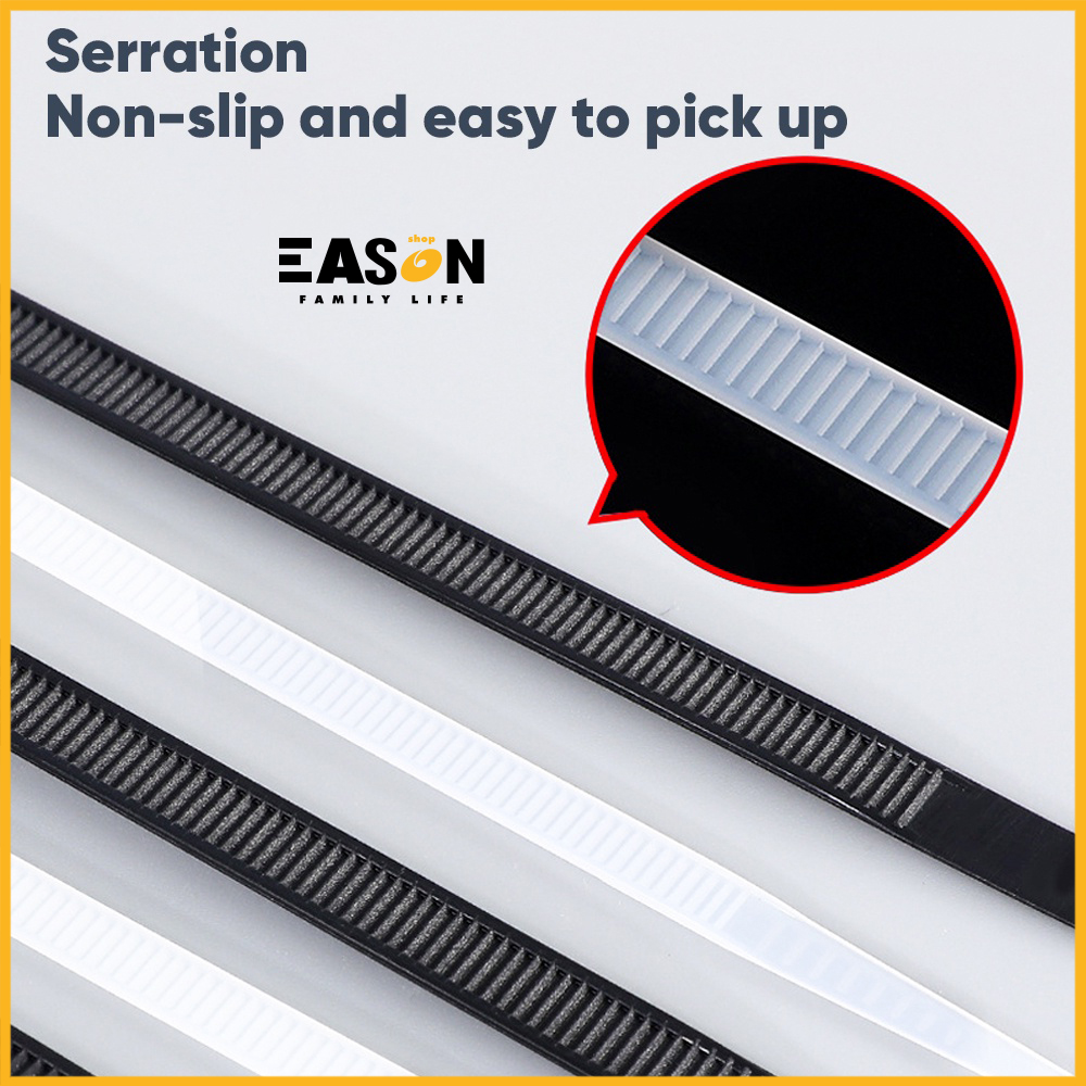 EasonShop COD 100Pcs/Pack Multipurpose Nylon Cable Tie Self Locking Zip ...