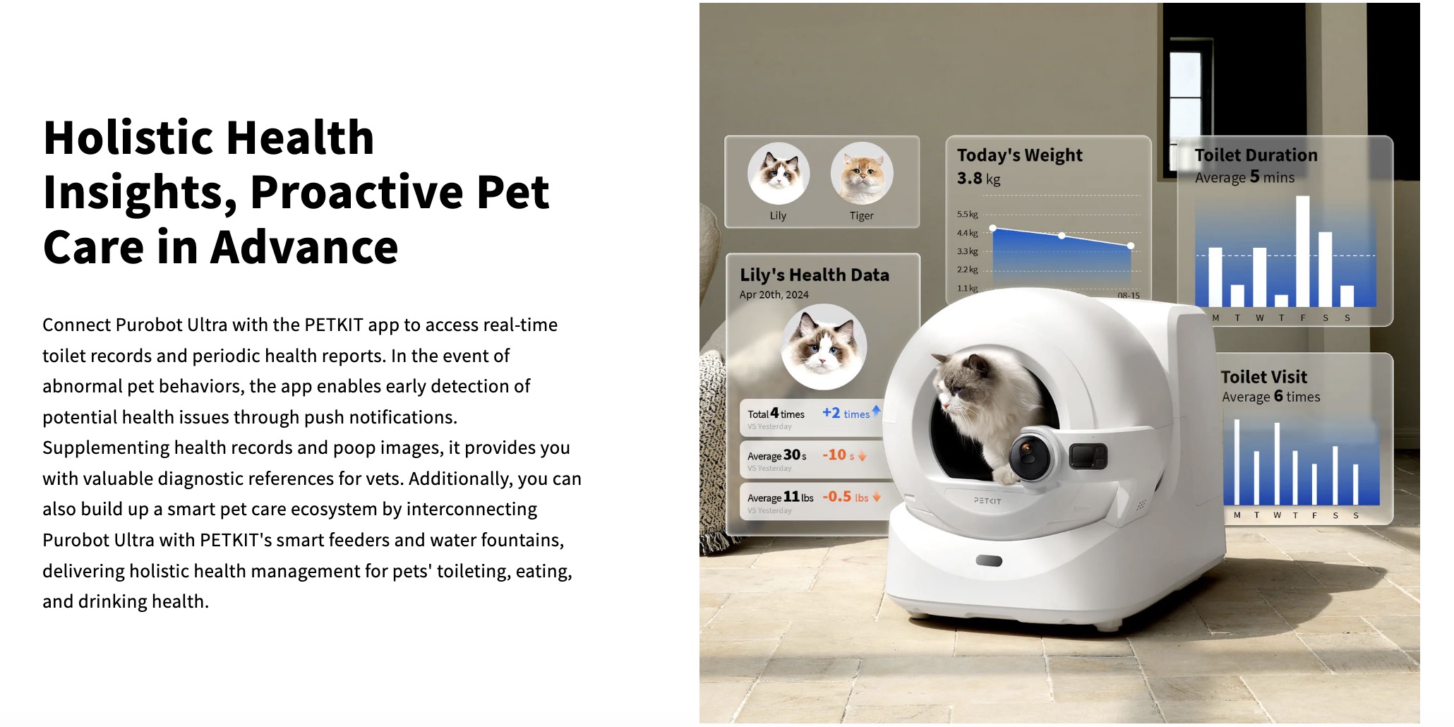 PETKIT PUROBOT ULTRA Automatic Cat Litter Box ODOR ELIMINATOR With ...