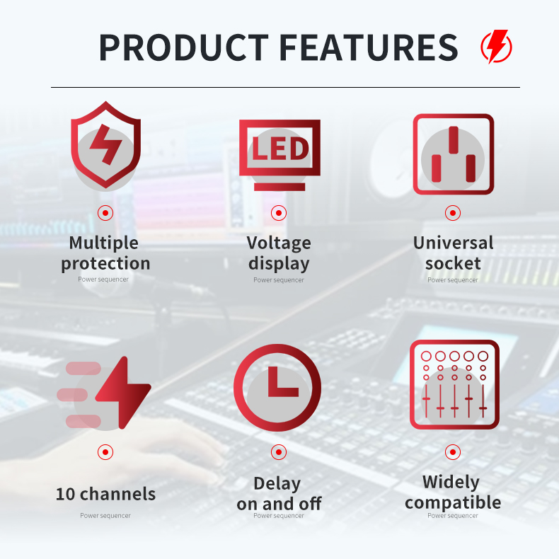 RAYHAYES Audio Power Switch 10 Channel Power Controller Stage ...