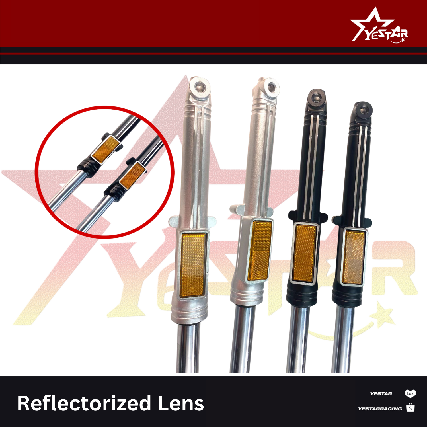 Yestar 1 PAIR Stock Front Shock Rusi 150 and Rusi TC 150 Ordinary ...