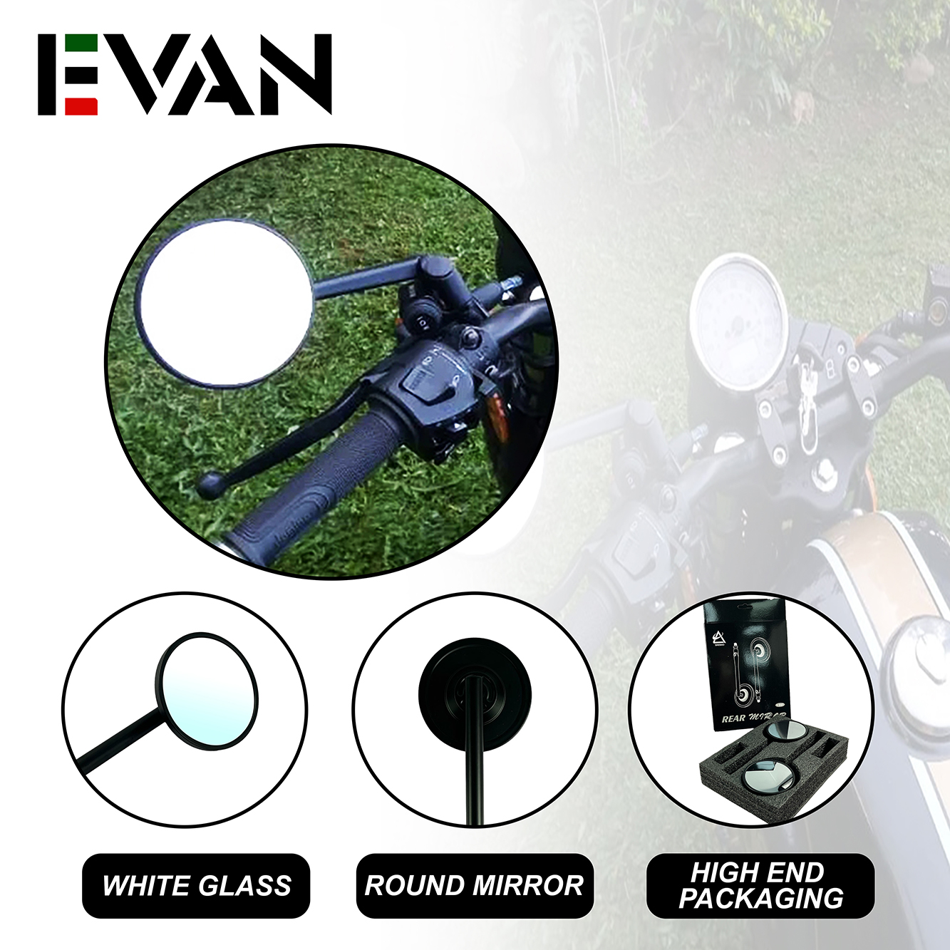 EVAN.PH UNIVERSAL ROUND SIDE MIRROR 1 PAIR W/BOLTS AND NUTS FOR ... EVAN.PH UNIVERSAL ROUND SIDE MIRROR 1 PAIR W/BOLTS AND NUTS FOR ...
