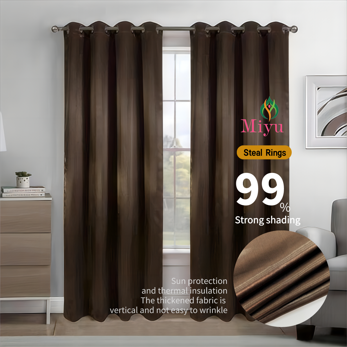 MIYU Blackout Curtain for Elegant Living Room Window 1PC | Shopee Philippines