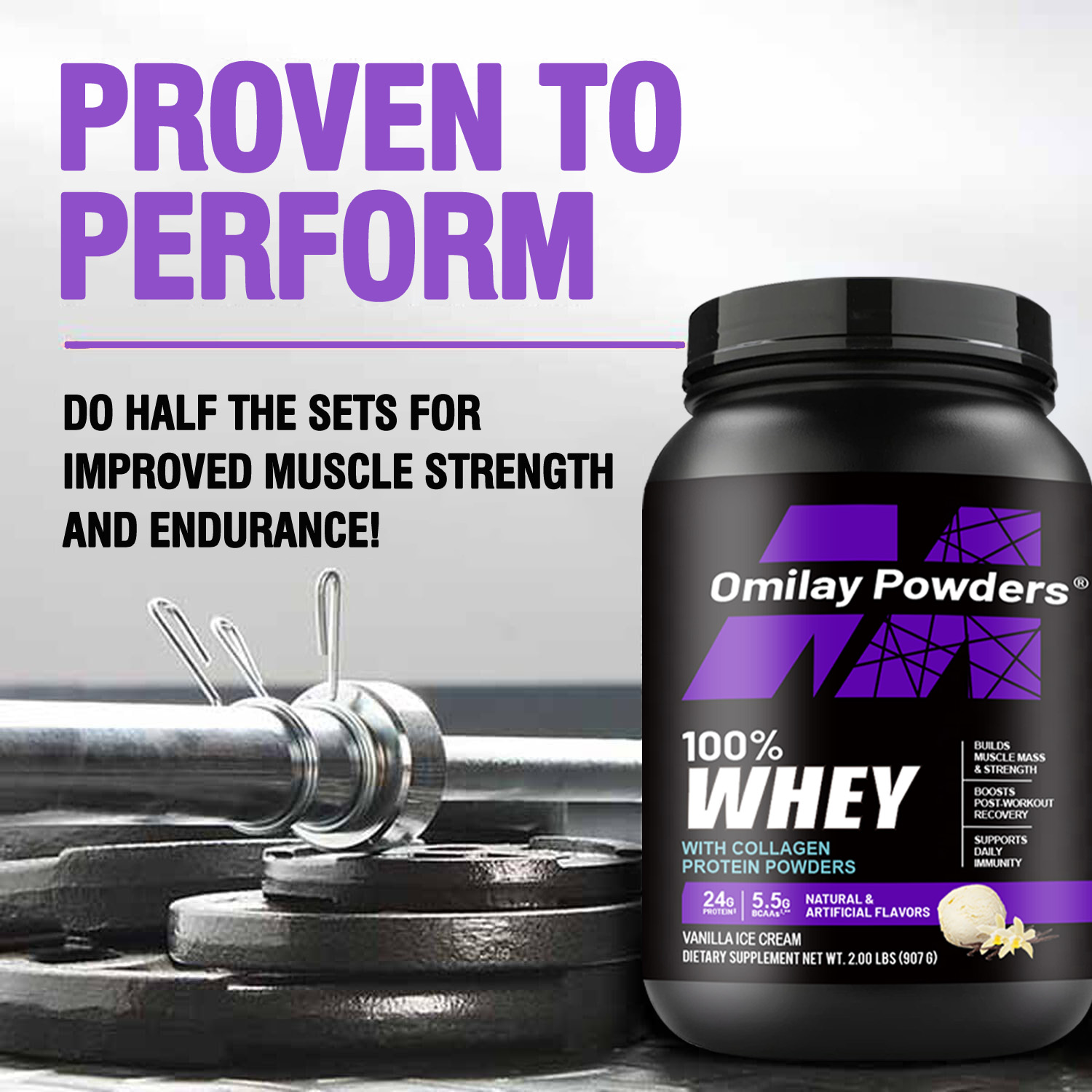 Omilay Whey Protein Powder BCAA Supplement Powder Whey Protein Isolate ...