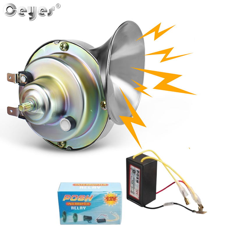 Ceyes 12V Car Horn Relay Set Super Loud Snail Horn Set Waterproof Car ...