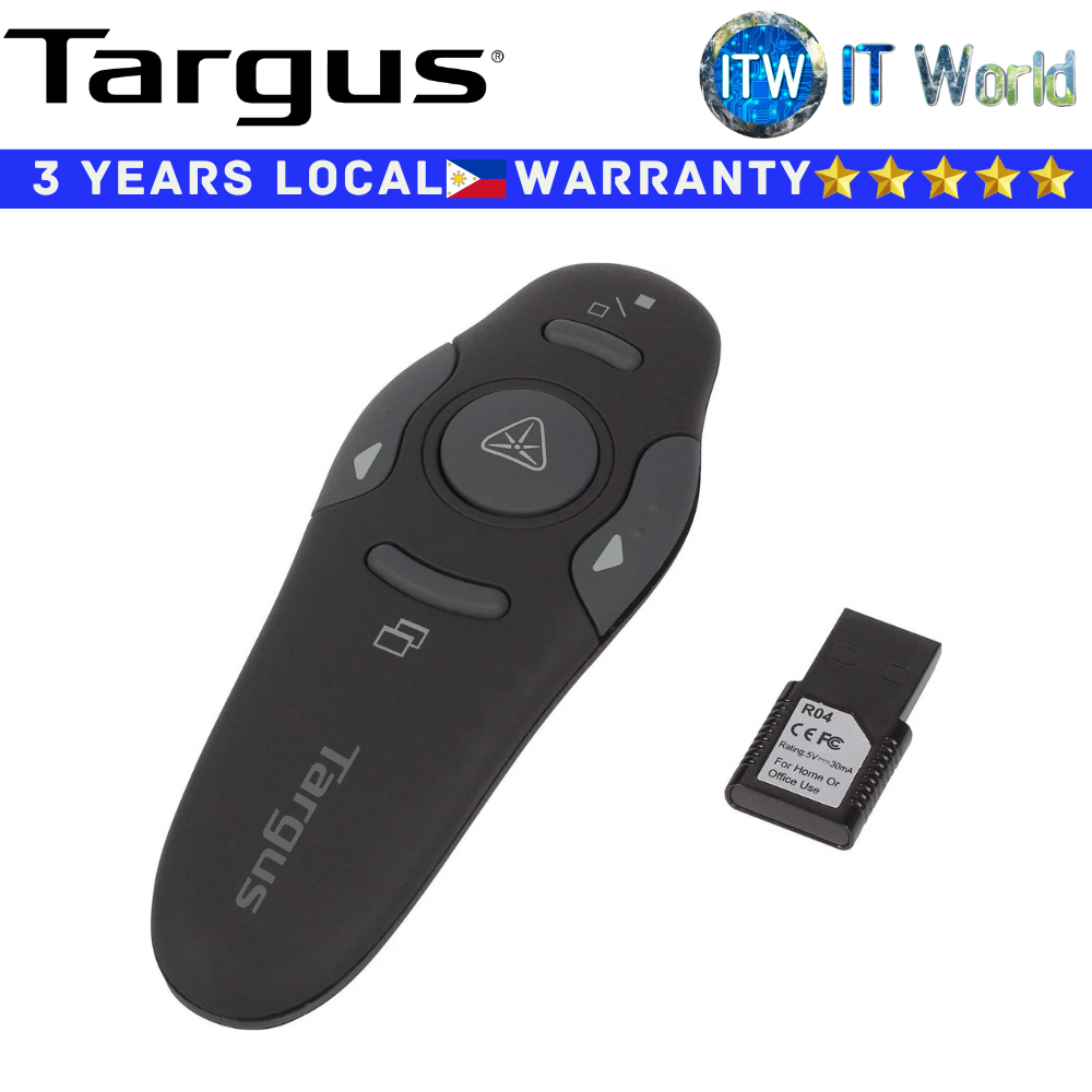 Itw | Targus Laser Pointer Clicker for Powerpoint P16 Wireless USB ...