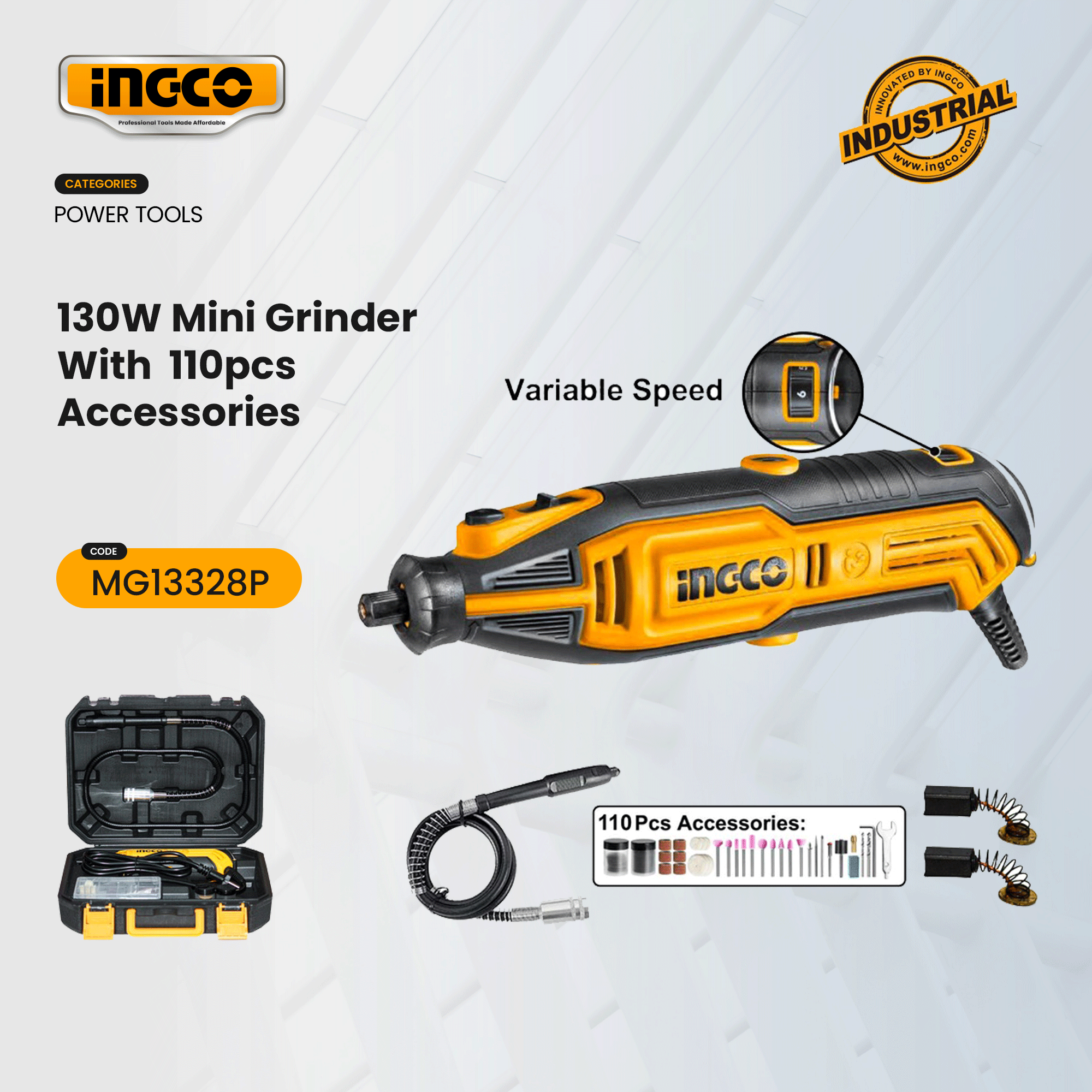 Ingco 130W with 110pcs Accessories | 251pcs Accessories Mini Die ...