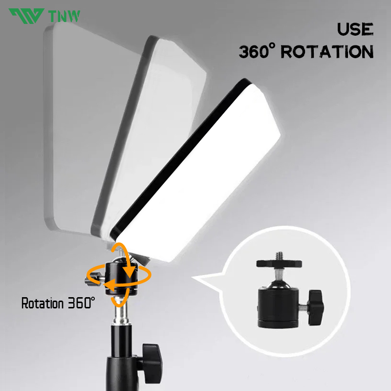 TNW 11 inch LED Video Panel Light Photography Lamp Studio Lighting With Stand For Live streaming ...