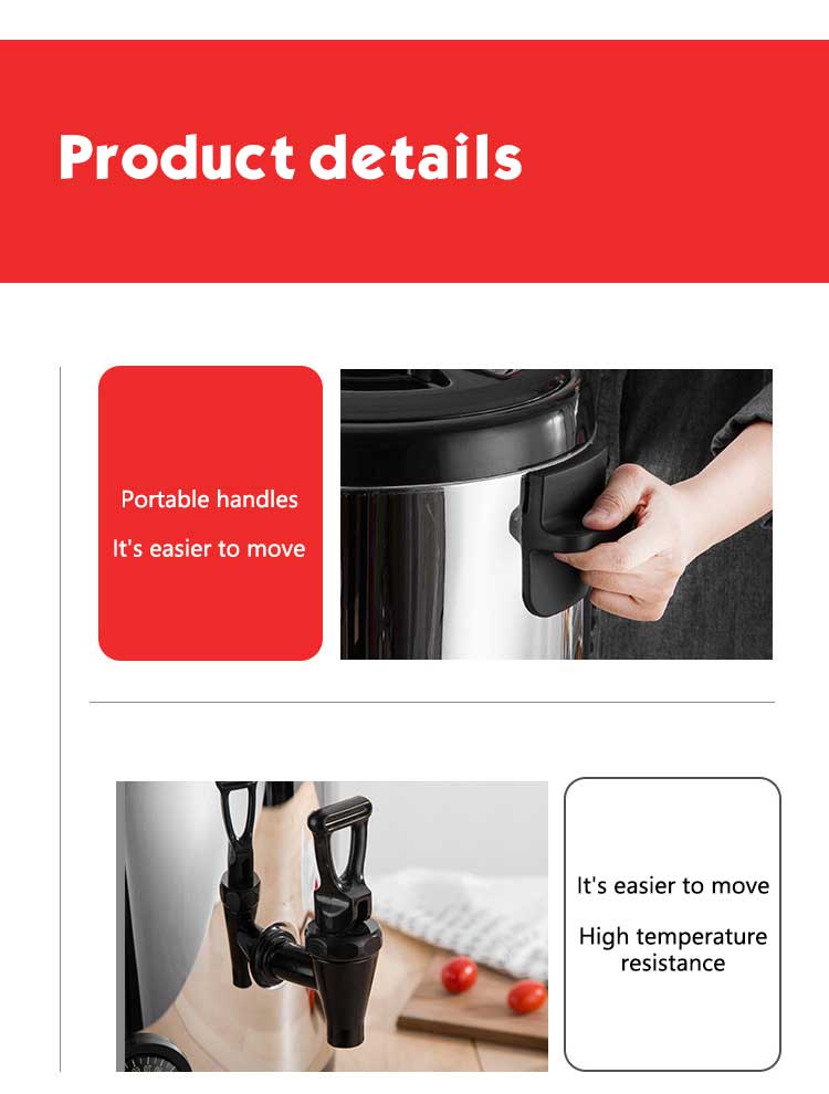 BOBI Milk tea boiling water bucket Large capacity stainless steel ...