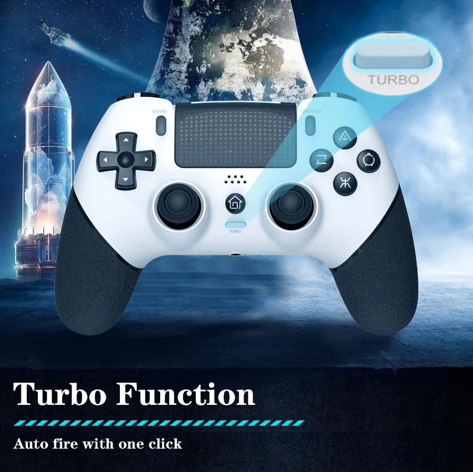 T48 Wireless Bluetooth Dual Shock Controller Turbo Function Safe & Long ...