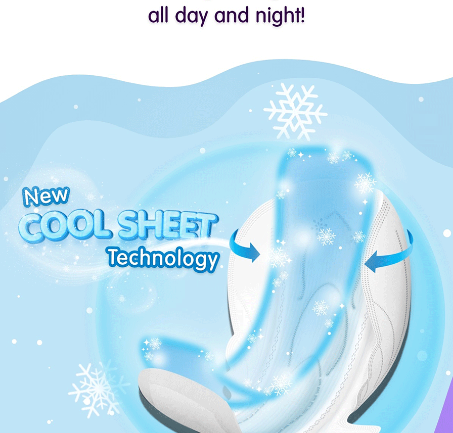 SOFY Cooling Fresh Overnight Sanitary Napkin with Wings 29cm - 9 pcs ...