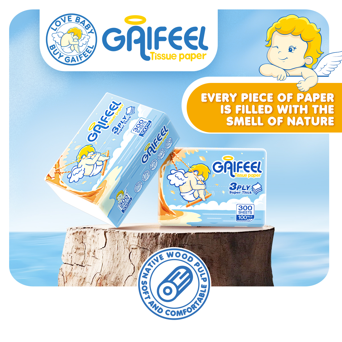 GAIFEEL Facial Tissue Paper Tissue Paper Face Towel Soft And Gentle ...