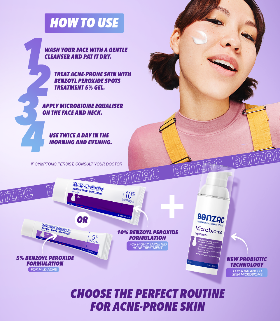 Benzac Microbiome Equaliser 50g [Moisturizer with Probiotic Technology ...