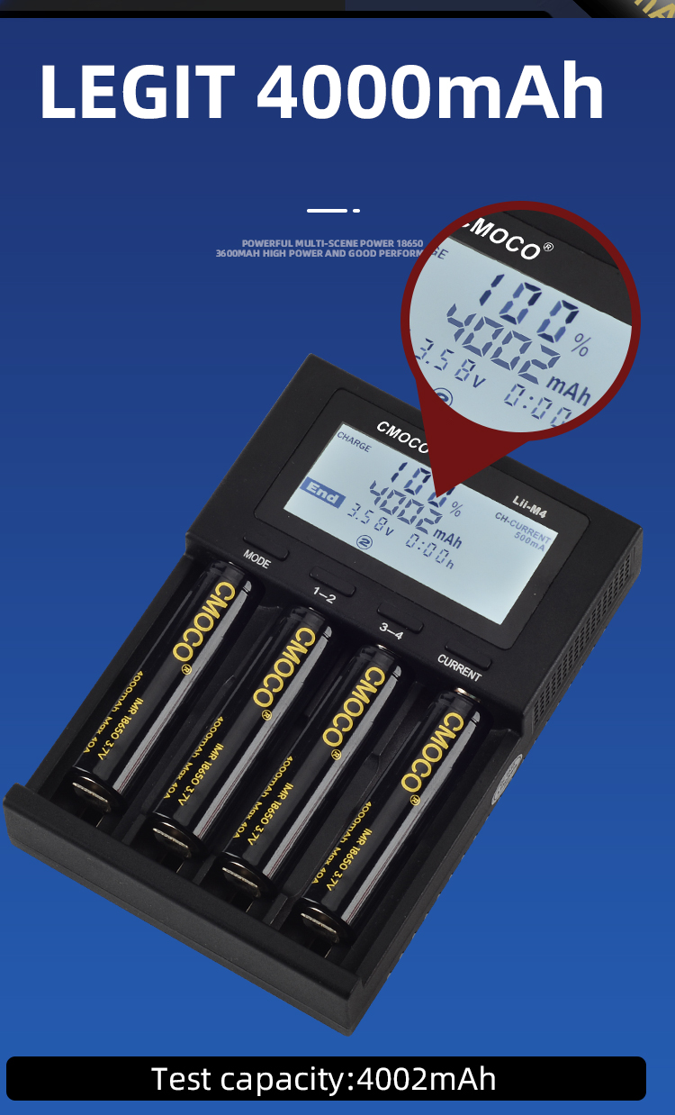 2PCS Legit CMOCO 18650 Battery 4000mah 40A 3.7v Lithium Rechargeable ...
