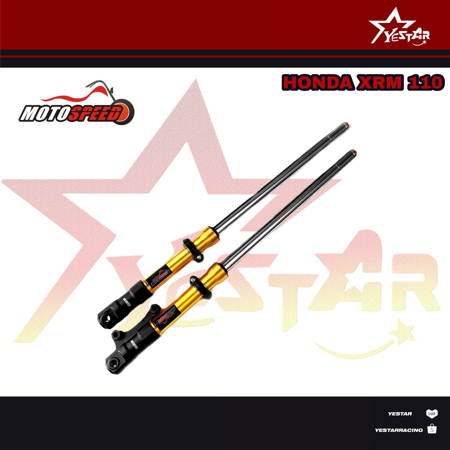 YESTAR PH 1 Pair Front Shock Absorber Suspension For Honda XRM 110 XRM ...