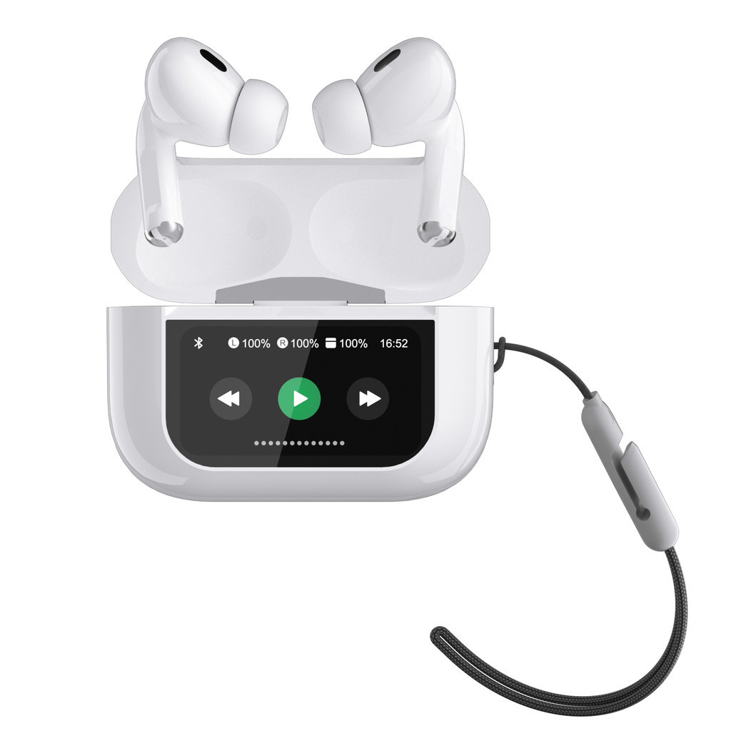 A9 Pro Wireless Earphone Touch Screen Display ANC ENC Gaming Noise ...