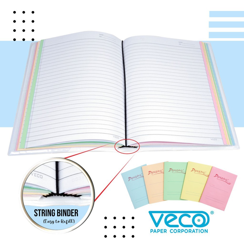 Veco Dynamic Notes String Binder 10 Division (16lvs/division x ...