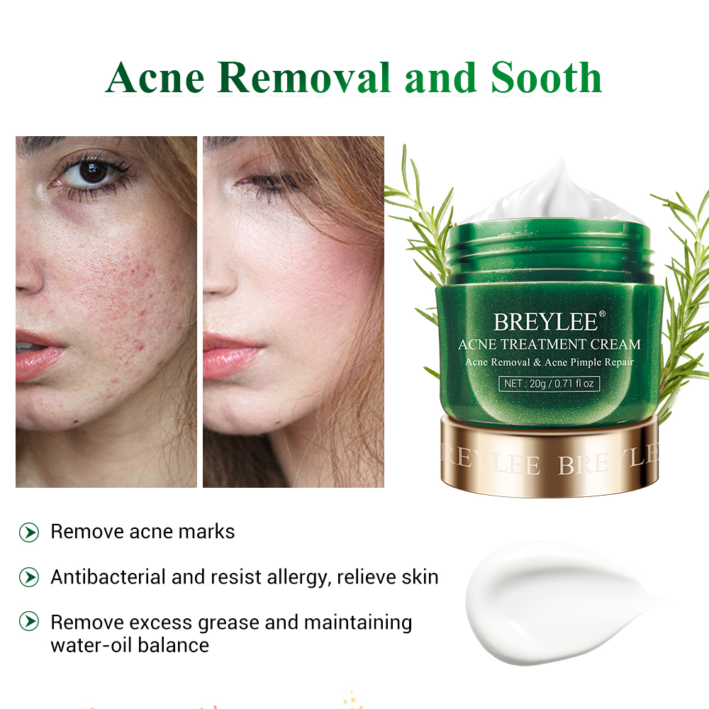 BREYLEE Tea Tree Acne Treatment Set Oil Control Shrink Pores Skin Care ...