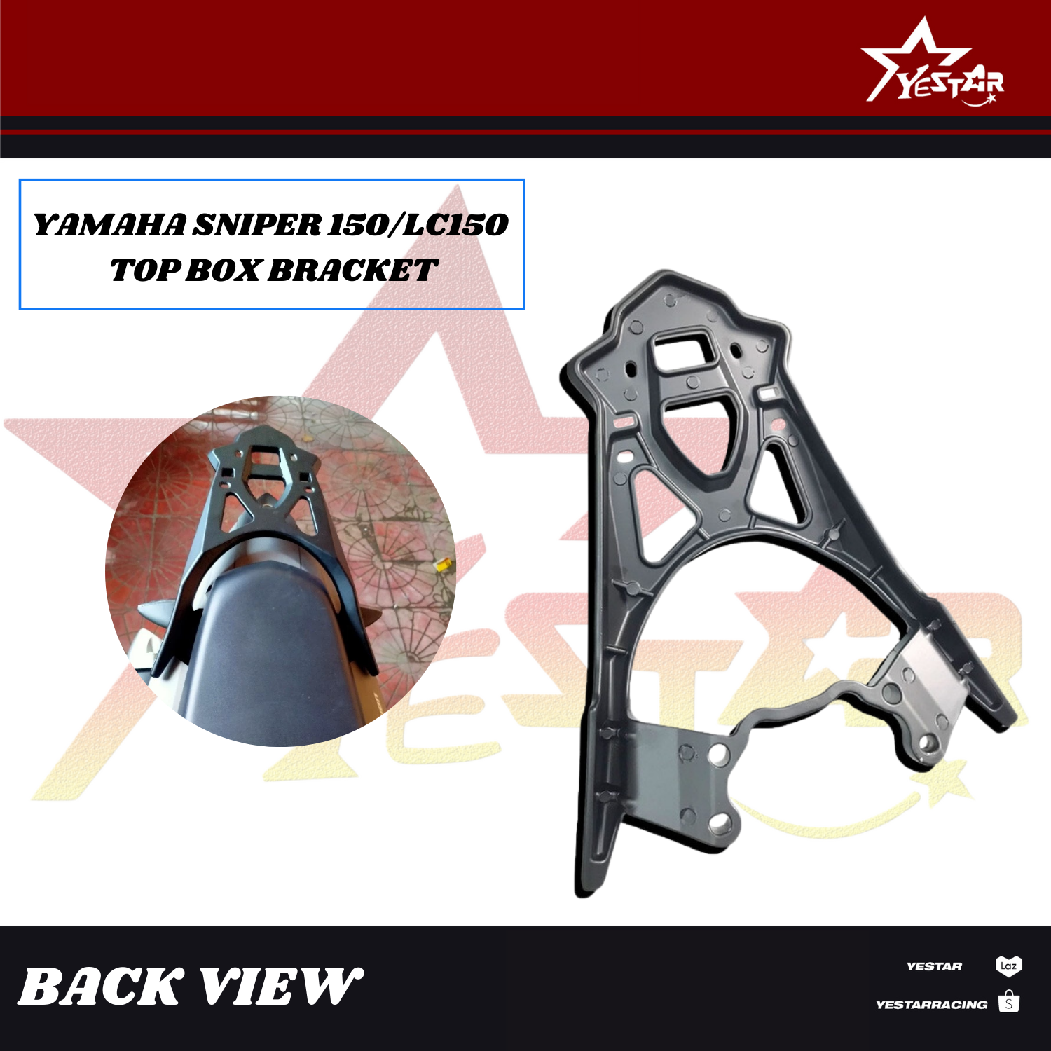 Yestar PH Sparrow Bracket Top Box Bracket Moto Box Grab Bar Bracket For ...