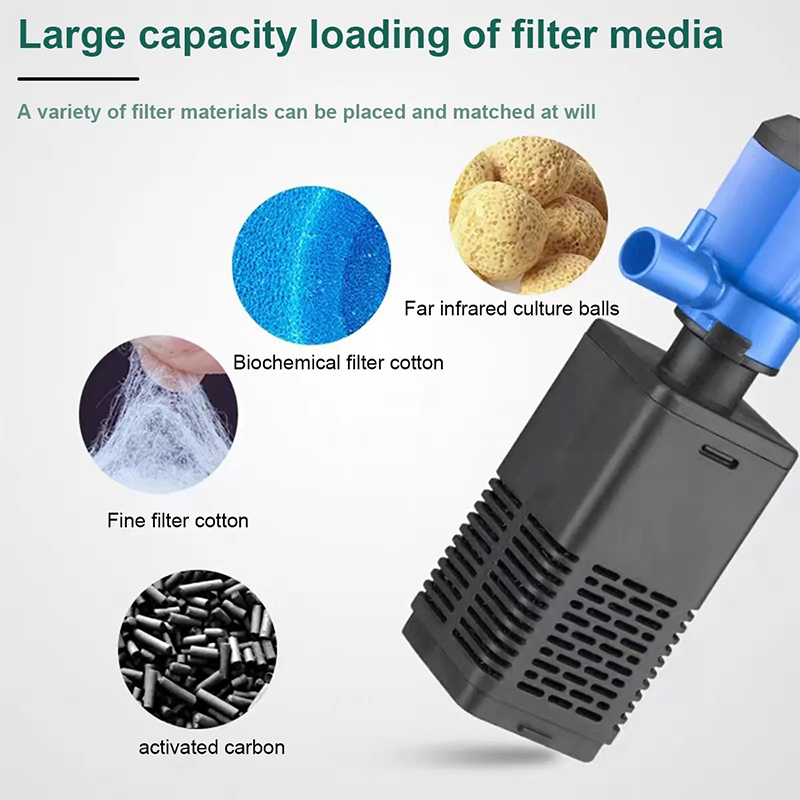 3 in 1 Aquarium Fish Tank Filter Air Pump for Aquarium Oxygen Pump Wave ...