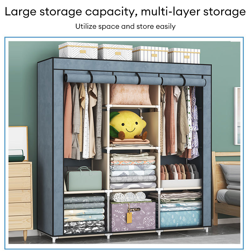 Cabinet For Clothes Wardrobe Clothes Storage Zipper Cabinet Portable ...