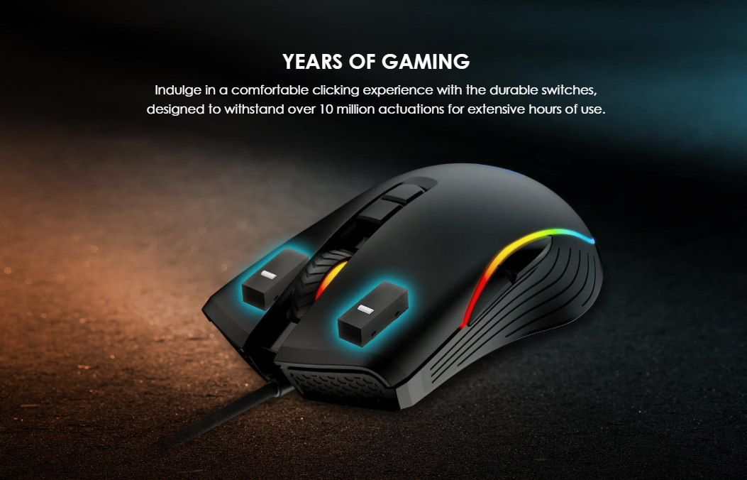 MSI Gaming Wired Mouse Forge GM300 Black RGB LED USB 2.0 Optical Mouse ...