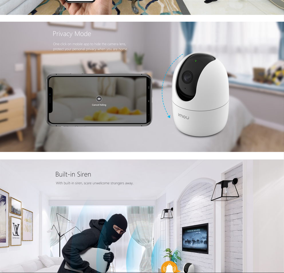 IMOU Ranger 2C 2MP/3MP IP CAM 360 Human Detection Night Vision Baby ...