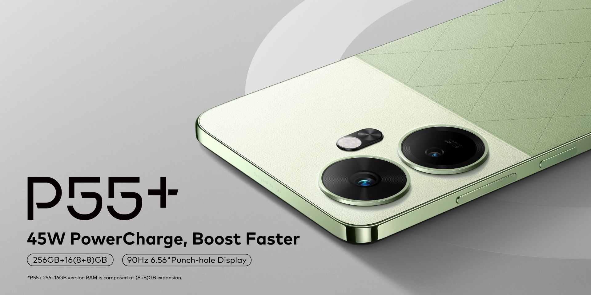 itel P55+ RAM 16GB(8+8GB) + 256GB | 90Hz Refresh Rate | 50MP Dual Camera | 5000 mAh 45W Power ...