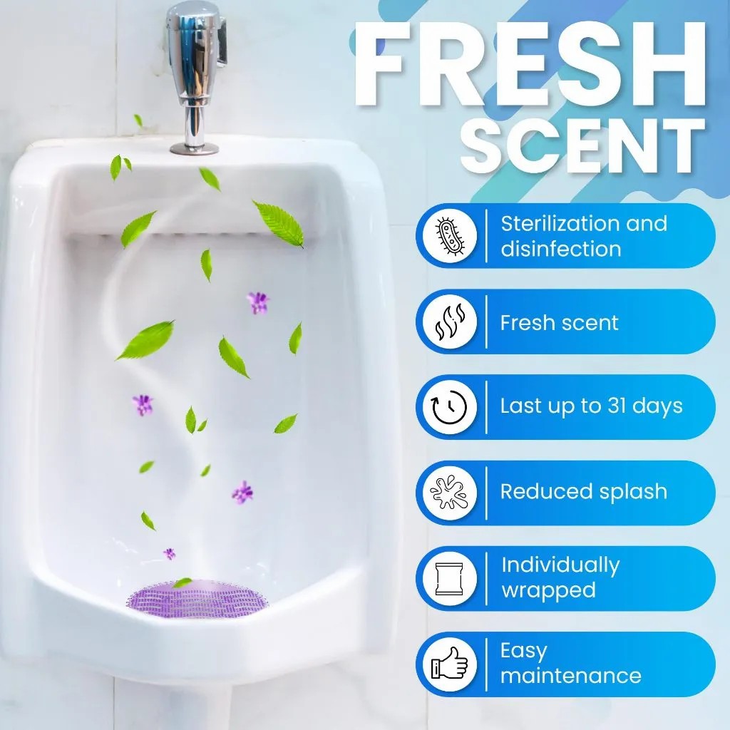 Urinal Screen Mat Pad Fragranced Deodorising Urinal Screen Mat Aromatic ...