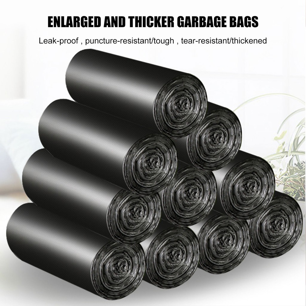 CHIT 400pcs Black Trash Bag Thicken And Enlarged Garbage Bag Large ...