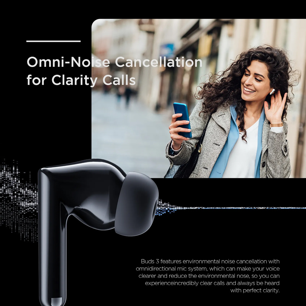 Tecno Buds 3 TWS Earbuds | Powerful Bass Booster | Omni-Noise ...