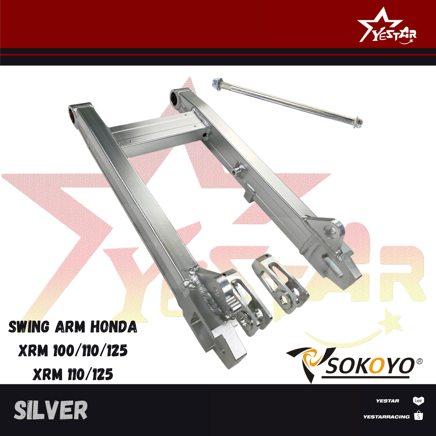 Yestar PH 1Set Swing Arm Alloy CNC Heavy Duty for Honda Wave 100 110 ...