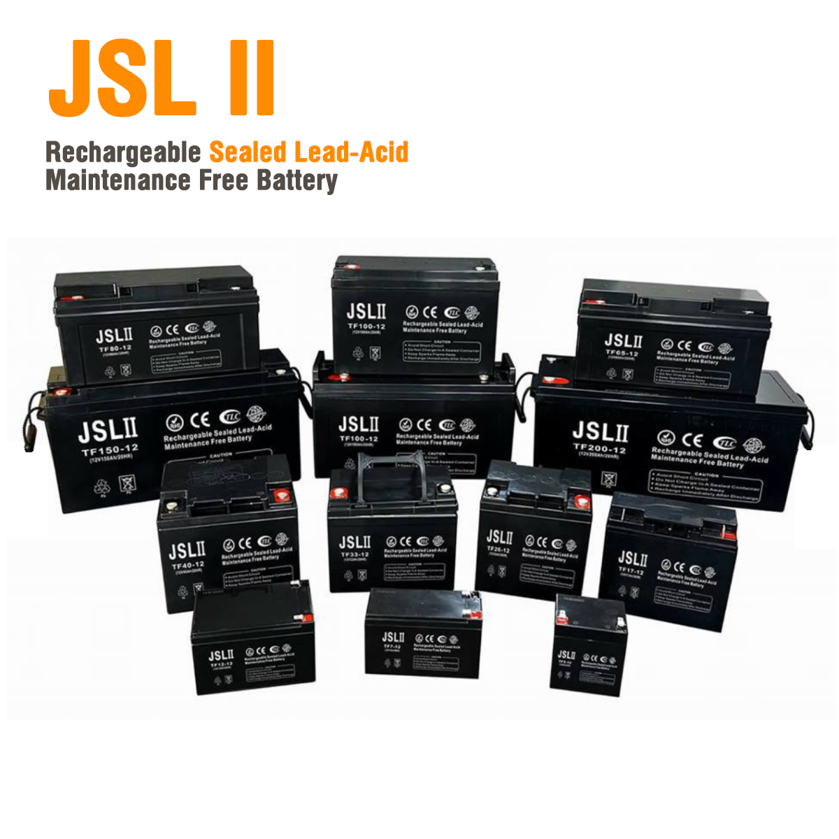 JSL II 12AH 12V Rechargeable Sealed Lead-Acid Battery TF 12-12(12V 12AH ...