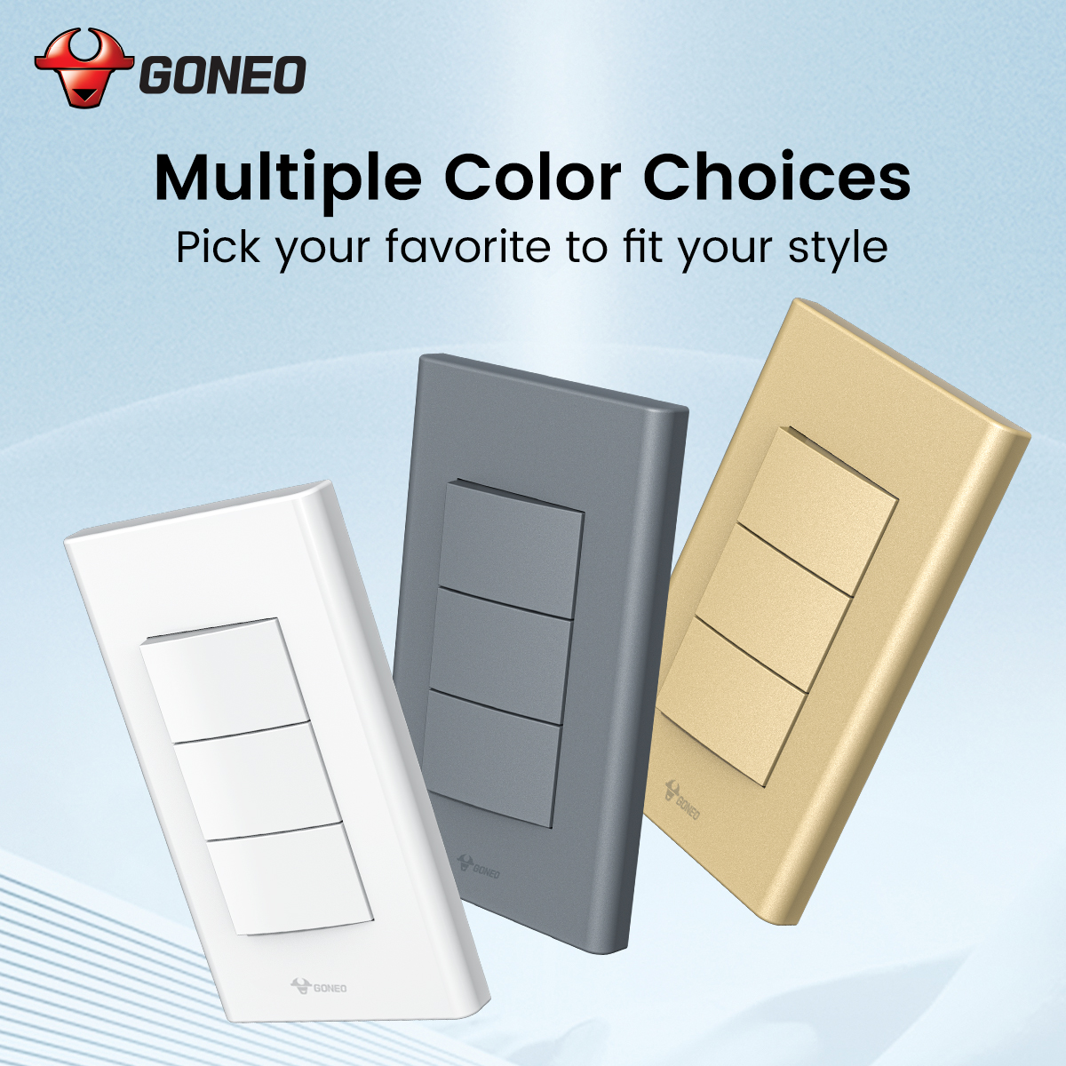 GONEO Wall Switch 16A 1,2 and 3 Gang 1 Way and 3 Way Switch & Socket ...