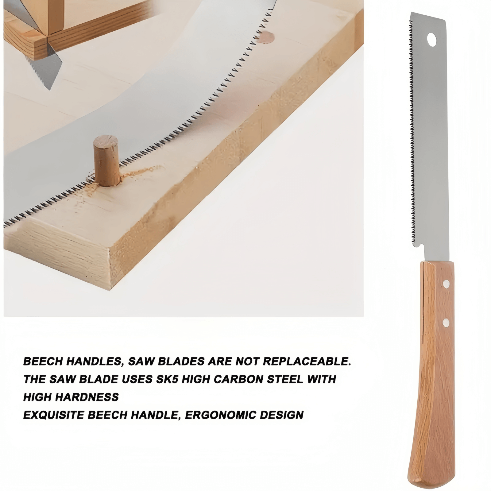 1pcs Woodworking Flat Cut Saw With Flexible Blade, Wooden Straight Edge ...
