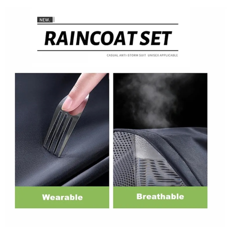 Heavy duty raincoat for men Waterproof Breathable with Reflective Strip ...