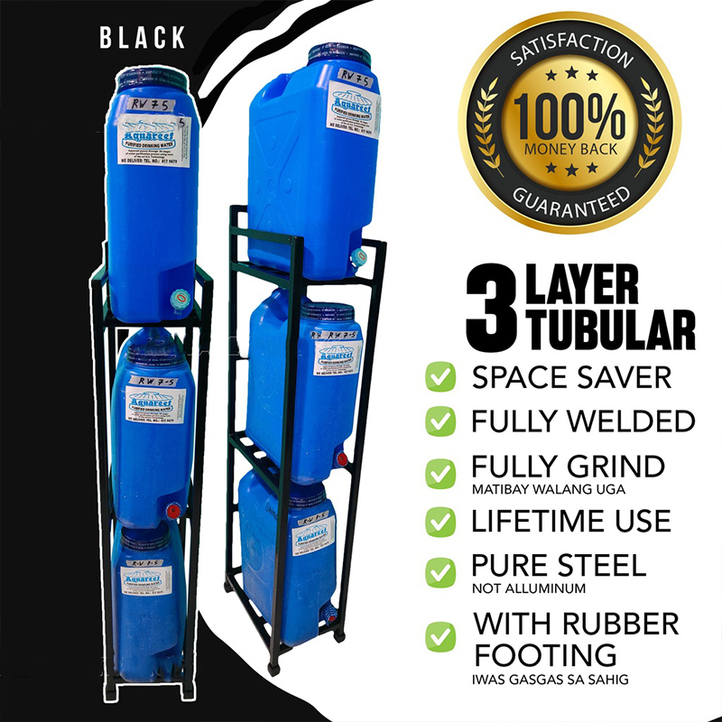 3 Layer Water Rack Stand Water Container Rack Stand Metal Water Gallon ...