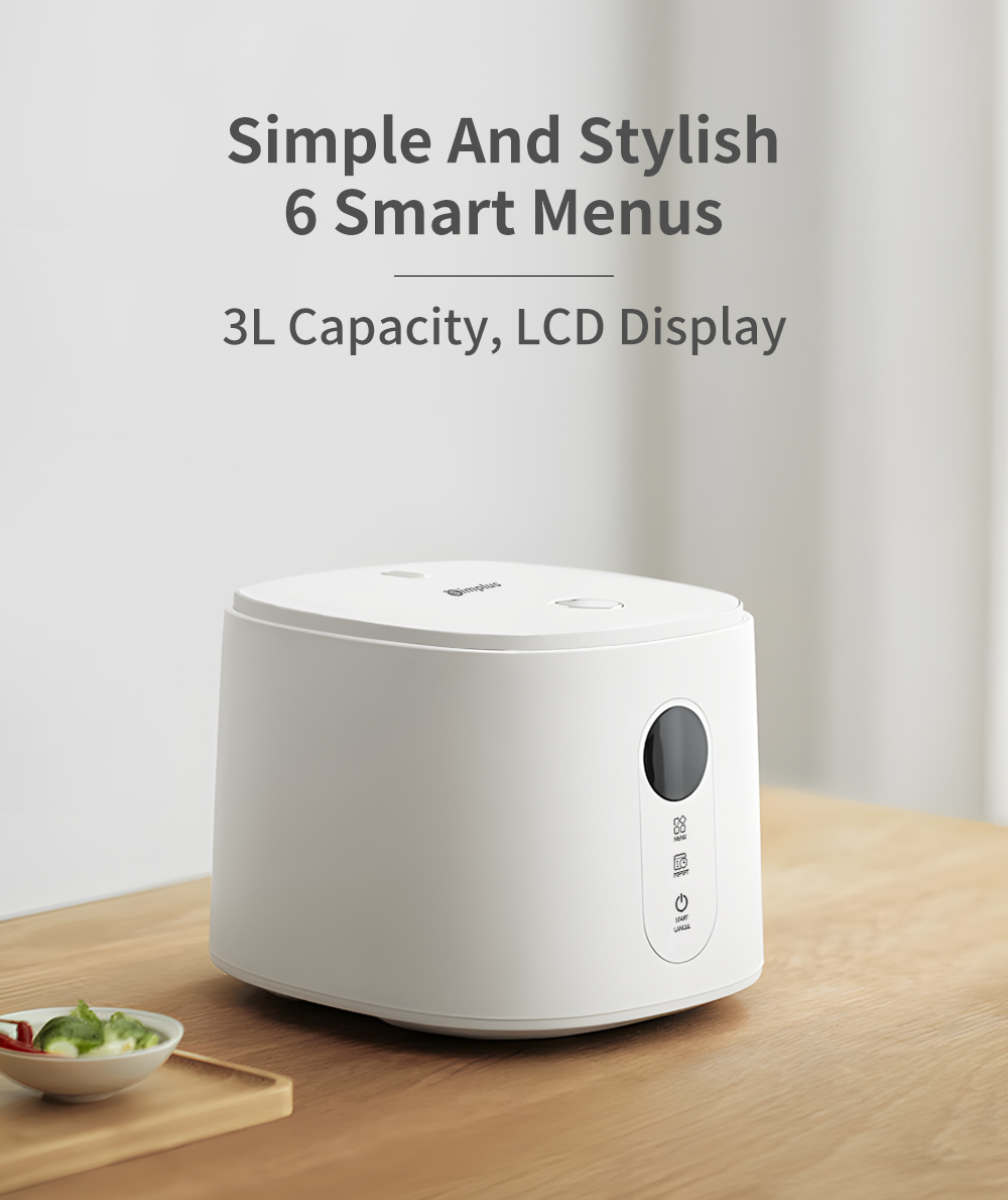 INSSA x Simplus Rice Cooker Smart Low Sugar Rice Cooker 3L Capacity 6 ...