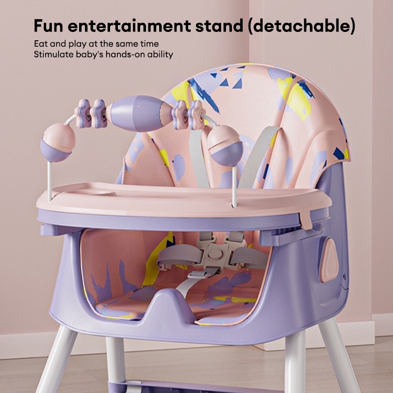 High Chair for Baby with Adjustable Tray Foldable Feeding High Chair ...