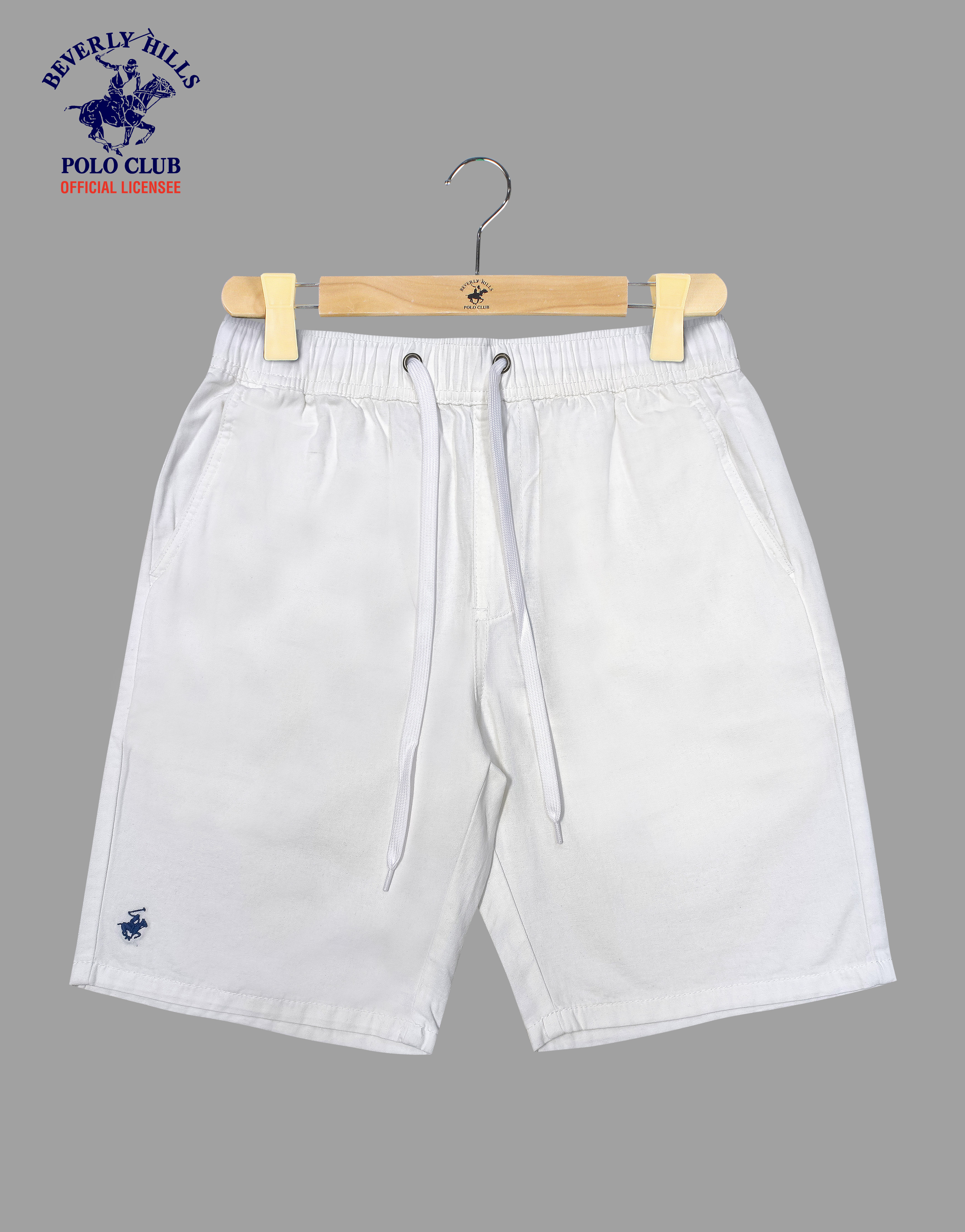 Beverly Hills Polo Club Men’s Cotton Twill Jogger Shorts in White ...