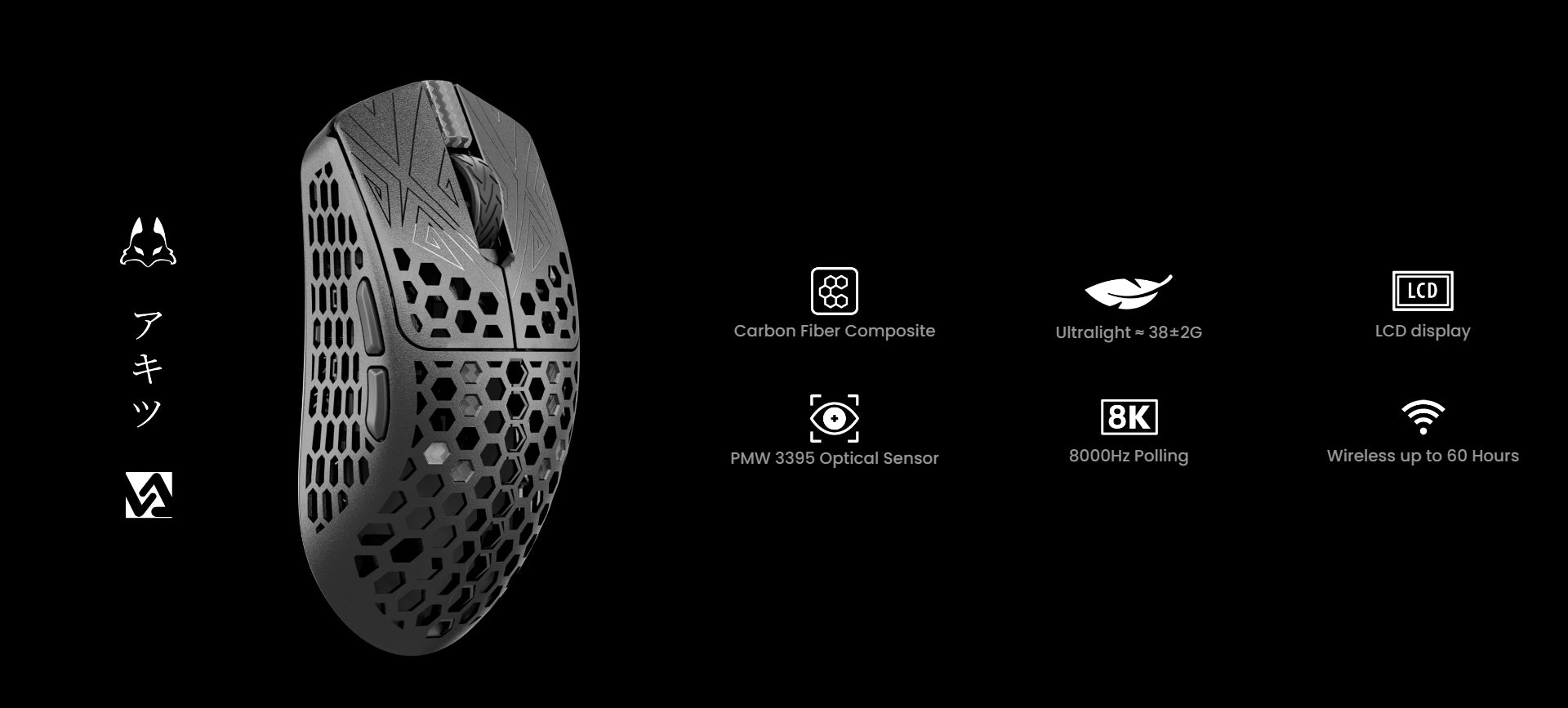 Arbiter Studio x Vancer Akitsu Carbon Fiber 8K Wireless Gaming Mouse ...
