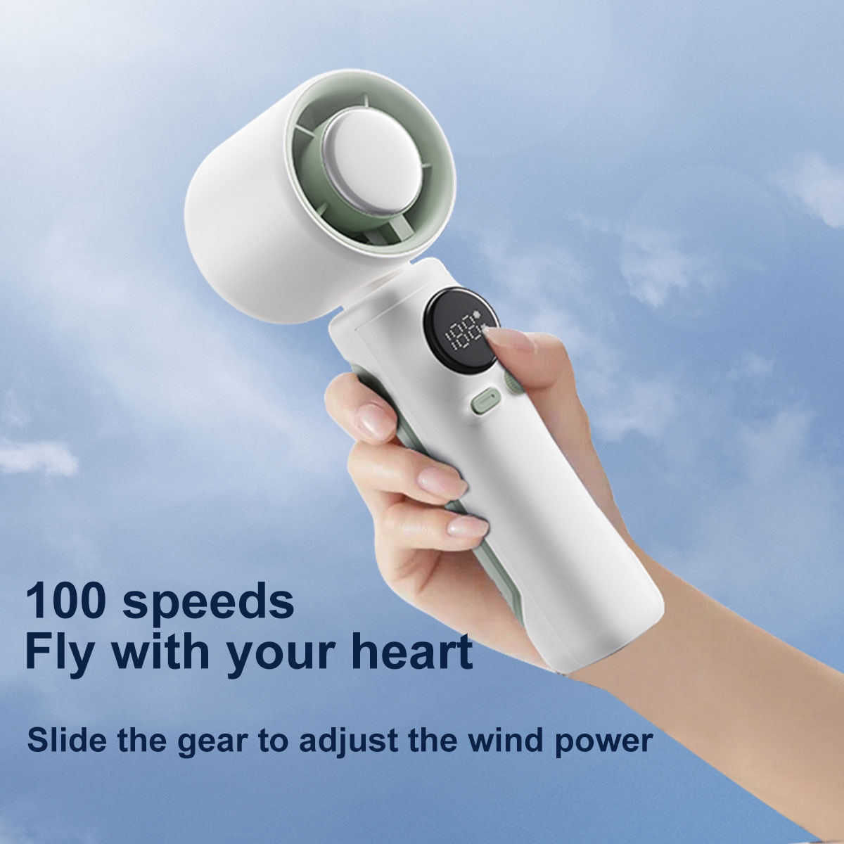 Jiditech Turbo Mini Fan Cooling Fan Rechargeable 4000mah Handheld Fan ...