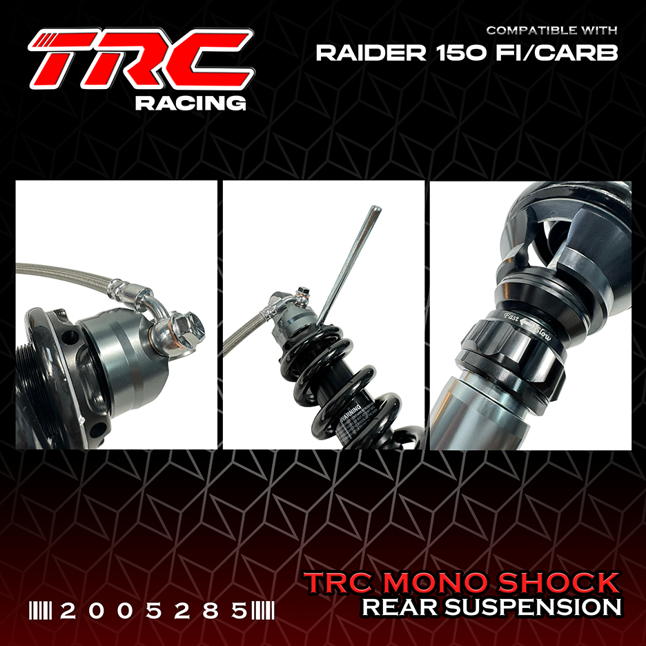 TRC Racing CNC Fully Adjustable Shock 285mm Raider 150 Carb / Fi and ...