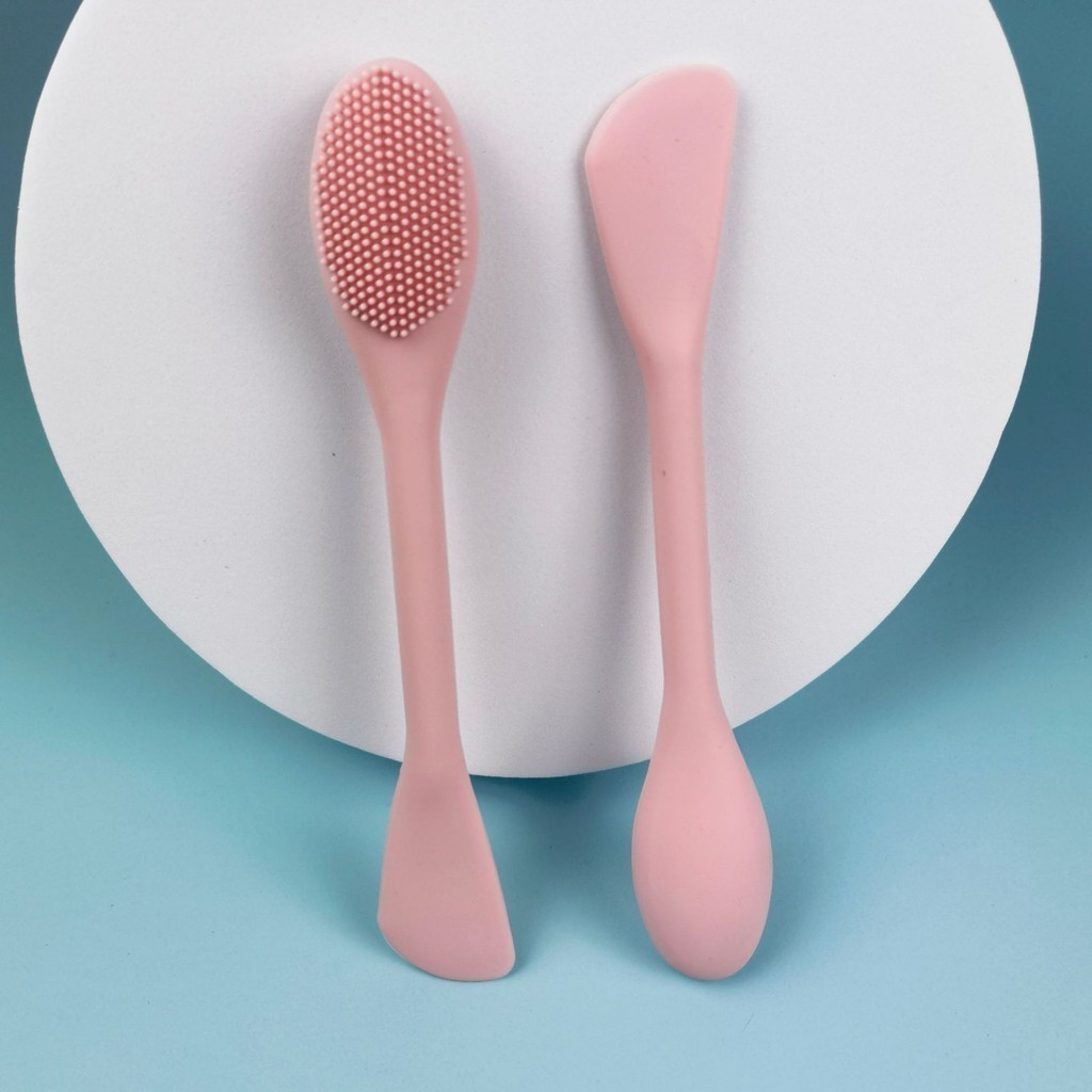 Double-Headed Mask Brush Reusable Silicone Face Cleaner Double Facial ...