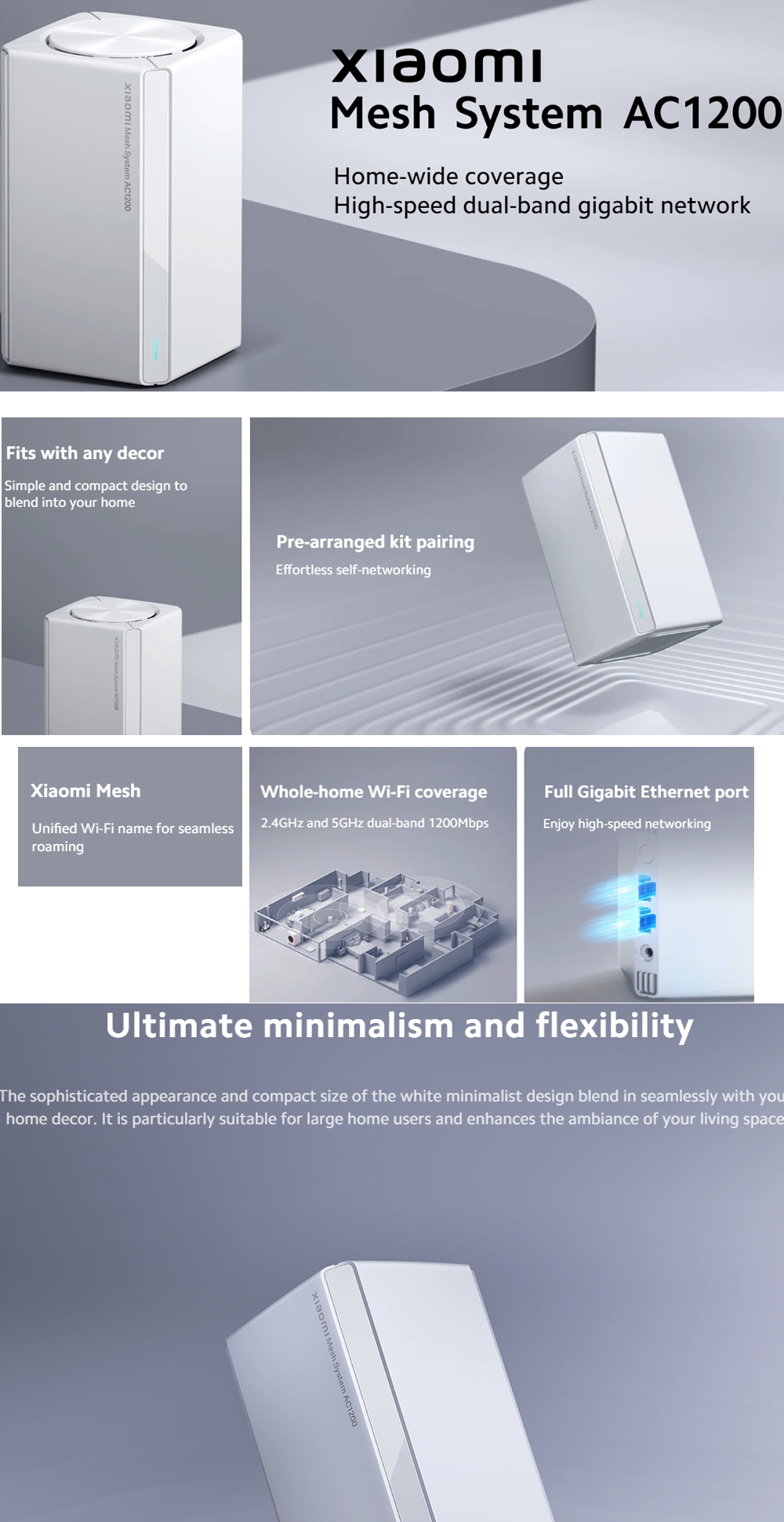 Xiaomi Mesh System AC1200 EU | Shopee Philippines