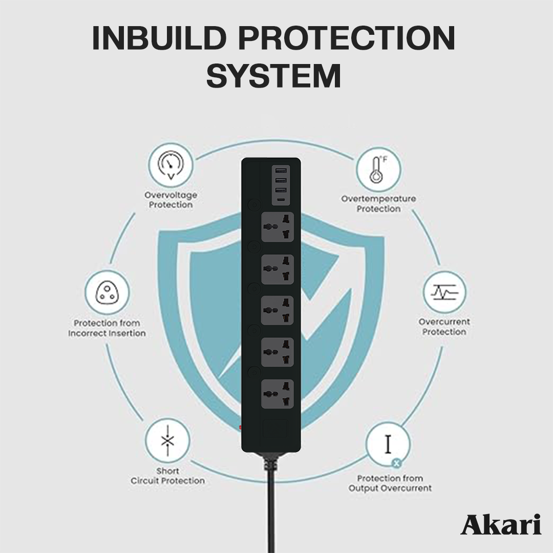 Akari 5 Gang Extension Cord with Individual Switch (AEC-F808) | Shopee ...