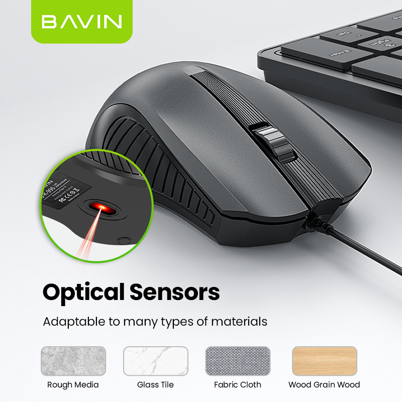 BAVIN K989 Wired Keyboard & Mouse Set Extra Durable & Splashproof ...