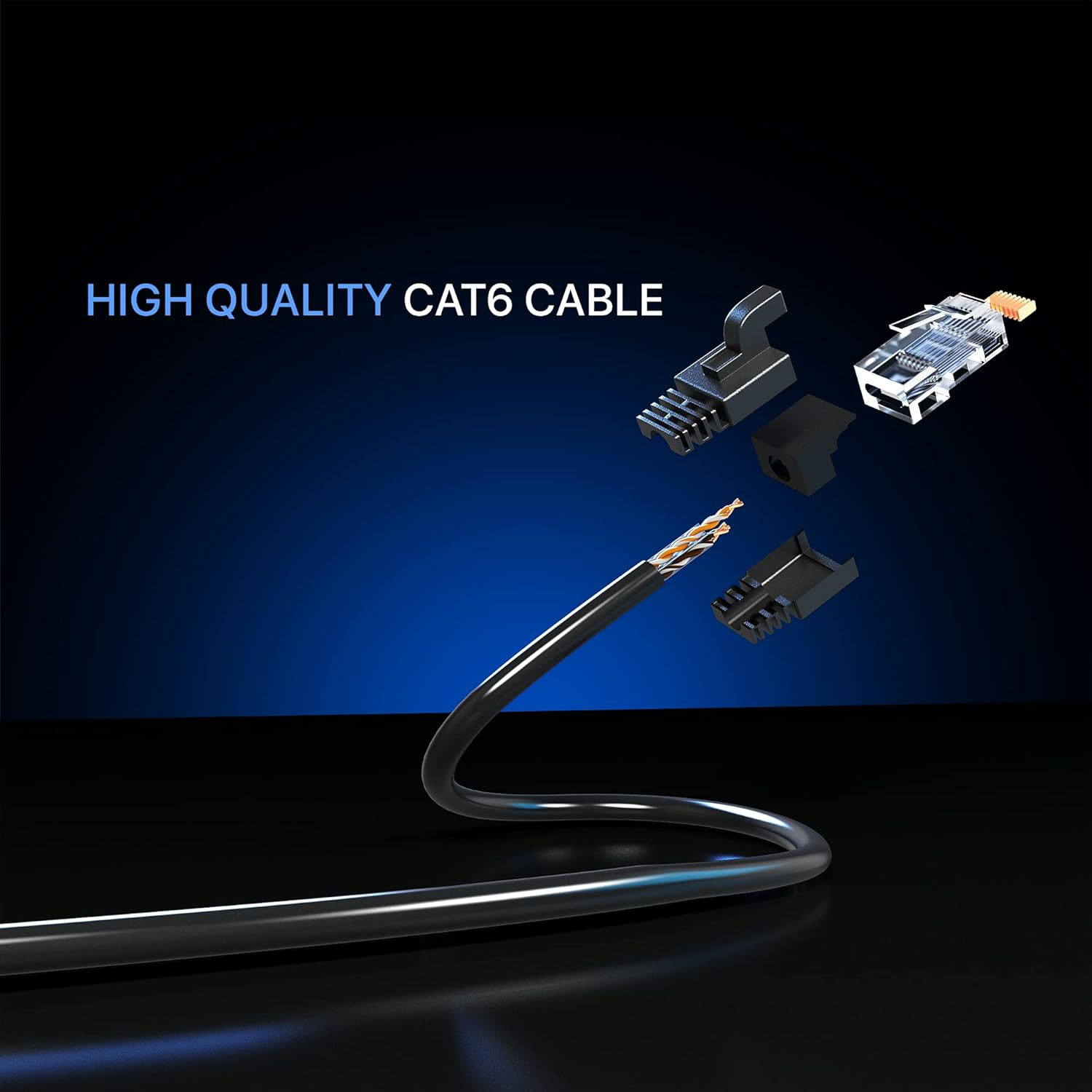 ALLAN Outdoor UTP Cat6 Lan Cable 10M-50M Shielded Grounded UV Resistant ...