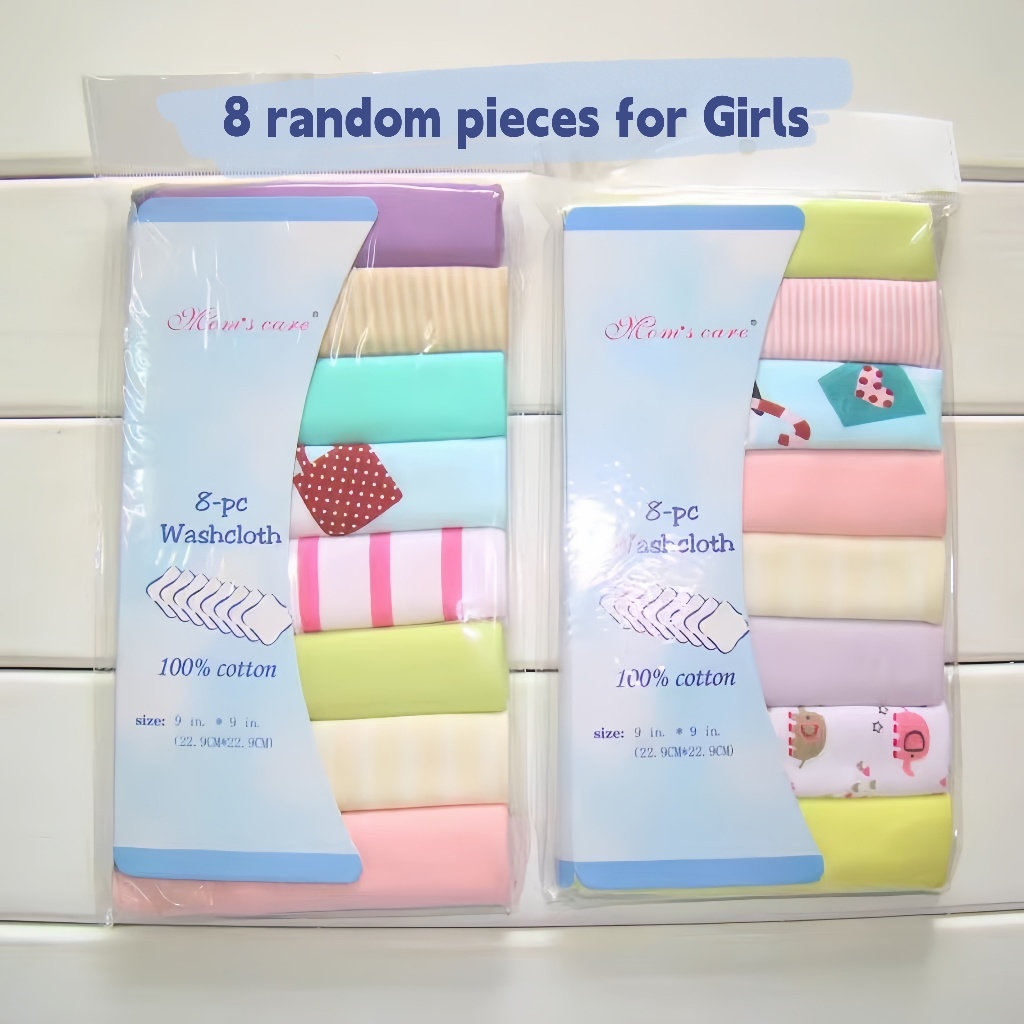 Timi 8pcs/pack Baby Towel Baby Bimpo Towel Cotton Washcloth Bimpo For ...